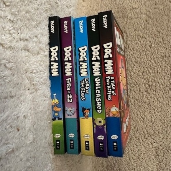 Dav Pilkey | Other | Dav Pilkey Dog Man Book Set Of 5 Books Lord Of The ...